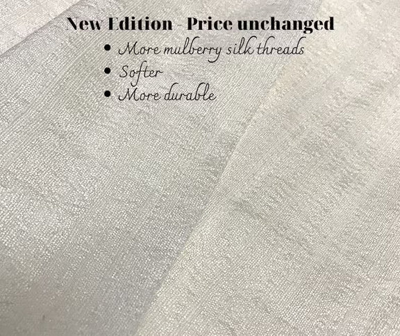 RAW SILK Fabric by the yard, 100% Mulberry Silk, Handmade in Vietnam ...